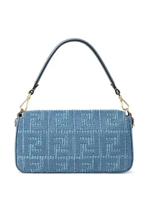 Fendi Baguette Embroidered Rafia Shoulder Bag
