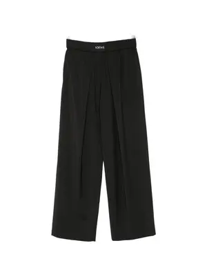 Loewe Cotton And Silk Trousers - Black