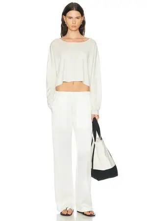 Eterne Cropped Boatneck Top