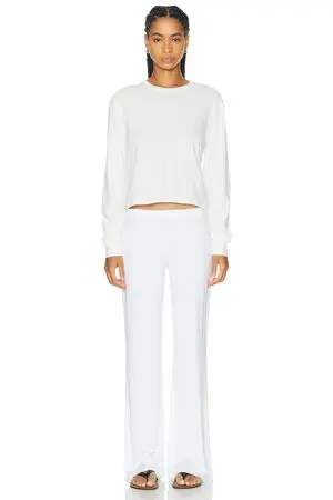 Eterne Cotton Modal Long Sleeve Boxy Tee