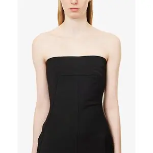 Rick Owens Bustier Strapless Stretch-wool Gown
