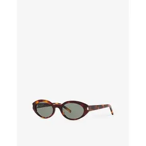 Saint Laurent Sl 567 Oval-frame Tortoiseshell Acetate Sunglasses