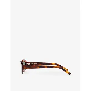 Saint Laurent Sl 567 Oval-frame Tortoiseshell Acetate Sunglasses
