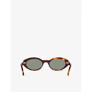 Saint Laurent Sl 567 Oval-frame Tortoiseshell Acetate Sunglasses