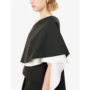 ROHE FRAMES Off-shoulder Draped Wool And Silk Top