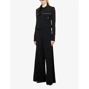 Rick Owens Asymmetrical Zip Long Sleeve Biker Jacket - Black
