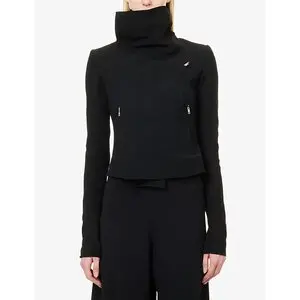 Rick Owens Asymmetrical Zip Long Sleeve Biker Jacket - Black