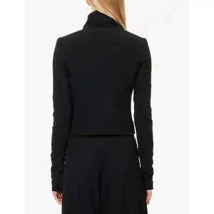 Rick Owens Asymmetrical Zip Long Sleeve Biker Jacket - Black