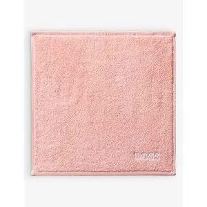 BOSS Plain Logo-embroidered Egyptian-cotton Towel