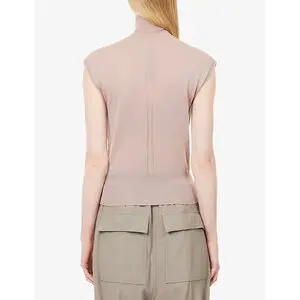 Rick Owens Sleeveless Virgin Wool Turtleneck Jumper