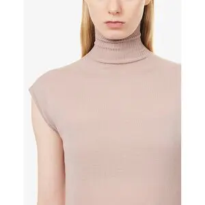 Rick Owens Sleeveless Virgin Wool Turtleneck Jumper