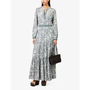 Veronica Beard Paisley-print Silk-blend Maxi Dress