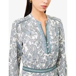 Veronica Beard Paisley-print Silk-blend Maxi Dress