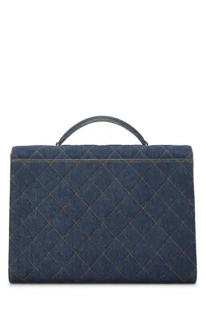 Chanel Quilted Denim Briefcase