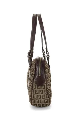 Fendi Beige Zucchino Canvas Boston