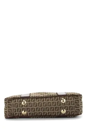 Fendi Beige Zucchino Canvas Boston