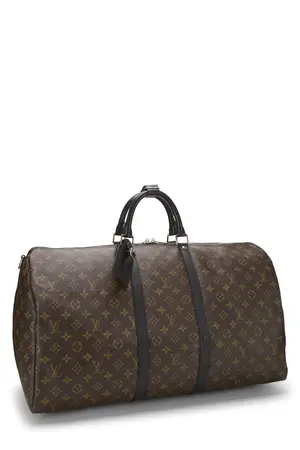 LOUIS VUITTON Monogram Macassar Keepall Bandouliere 50