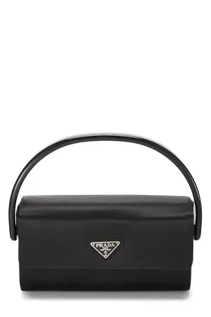Prada Satin Box Bag - Black