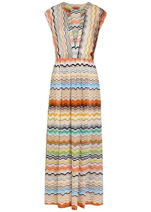 Missoni Zigzag Fine-knit Maxi Cover-up Dress - Multicoloured