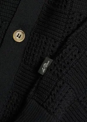 LES DEUX Checked-weave Cotton-knit Shirt