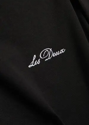 LES DEUX Logo-embroidered Cotton T-shirt