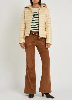 Moncler Flared-leg Corduroy Trousers - Brown