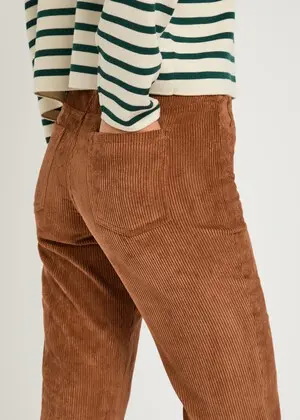 Moncler Flared-leg Corduroy Trousers - Brown