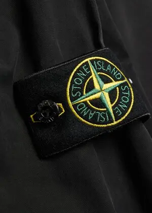 Stone Island Logo-appliquéd Stretch-cotton Overshirt
