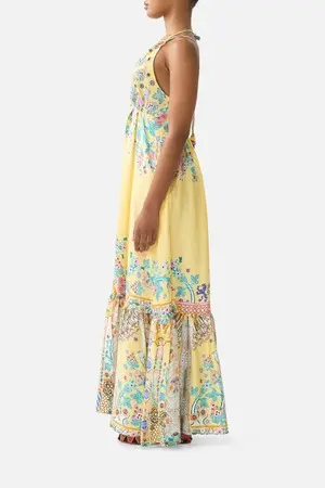 Camilla Tiered Maxi Dress With Hand Embellishments