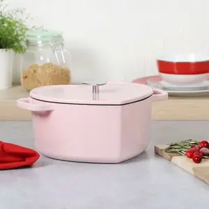 MARTHA STEWART Heart-shaped 4-quart Enameled Cast Iron Dutch Oven