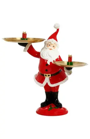 MARK ROBERTS Santa Double Tray Holder - Red