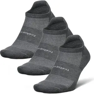 FEETURES High Performance Max Cushion Ankle Tab Socks - Gray