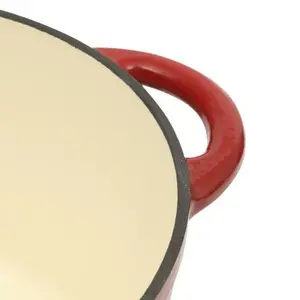 GIBSON HOME Enameled Cast Iron Dutch Oven With Lid - Gradient Red