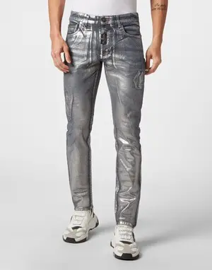 Philipp Plein Straight Leg Jeans - Bluechrome