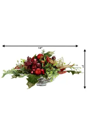 MARK ROBERTS Small Poinsettia Centerpiece