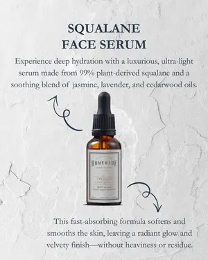 HOMEMADE AROMATERAPY Squalane Jasmine Hydrating Smoothing Face Serum