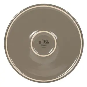 GIBSON ELITE Northrock 12-piece Stoneware Plates And Bowls Dinnerware Set - Brown