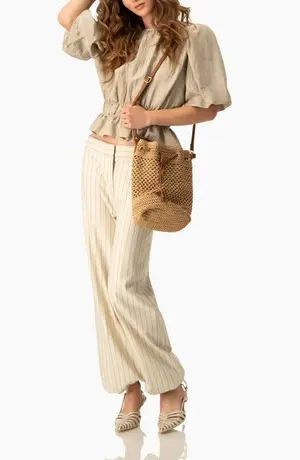 IVONNE Puff Sleeve Peplum