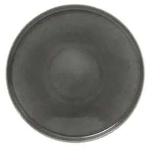GIBSON ELITE Solana Coast 12-piece Reactive Glaze Embossed Stoneware Dinnerware Set - Black