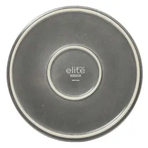 GIBSON ELITE Solana Coast 12-piece Reactive Glaze Embossed Stoneware Dinnerware Set - Black