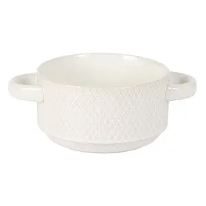 GIBSON ELITE Oyster Tide 4-piece Embossed Reactive Glaze Stoneware Soup Bowl Set
