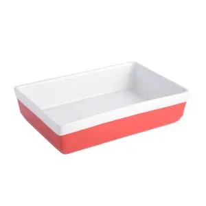 MARTHA STEWART 3-piece Stoneware Baker Set - Red