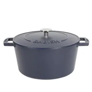 BABISH Matte Enamel Round Cast Iron Dutch Oven With Lid