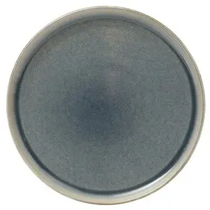 GIBSON ELITE Sunveil Plates And Bowls Reactive Glaze Round Dishes Stoneware Ceramic Dinnerware Set
