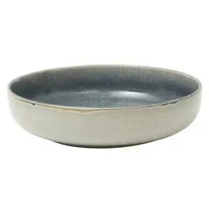 GIBSON ELITE Sunveil Plates And Bowls Reactive Glaze Round Dishes Stoneware Ceramic Dinnerware Set