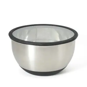 CALPHALON Orbit 3-piece Stainless Steel Mixing Bowl Set With Glass Lids
