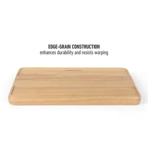 CALPHALON Edge Guard Reversible Edge Grain Rubberwood Cutting Board With Juice Groove