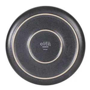 GIBSON ELITE Abbey Circle 12-piece Reactive Matte Glaze Stoneware Dinnerware Set - Navy