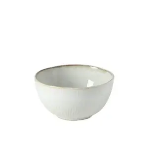 GIBSON ELITE Dawson Mill 4-piece Round Reactive Glaze Stoneware Nesting Bowl Set - White