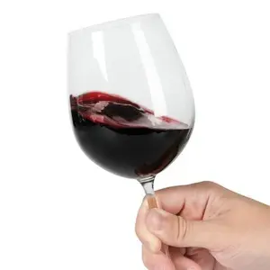 MARTHA STEWART Vivica Stemmed Wine Glasses - Red